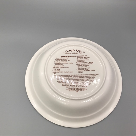 watkins | Kitchen | Watkins Country Kids Pie Plate 989 Plate 3 Of 5 ...